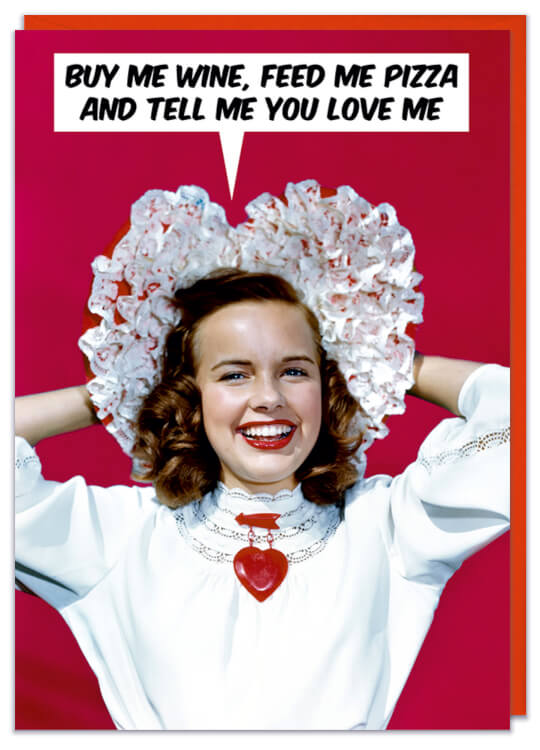 Buy We Wine and Feed Me Pizza Valentines Card – Dean Morris Cards
