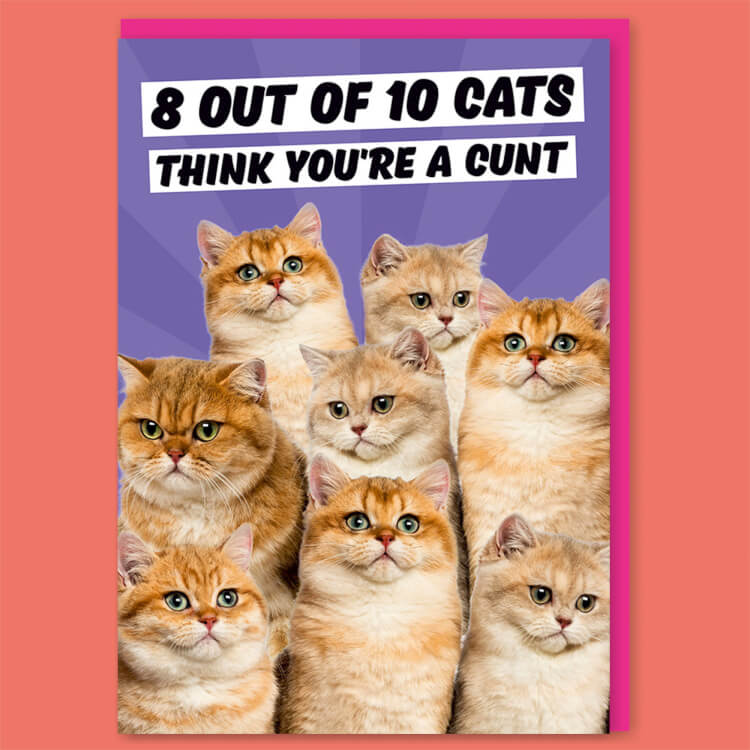 8 out of 10 Cats Card – Dean Morris Cards
