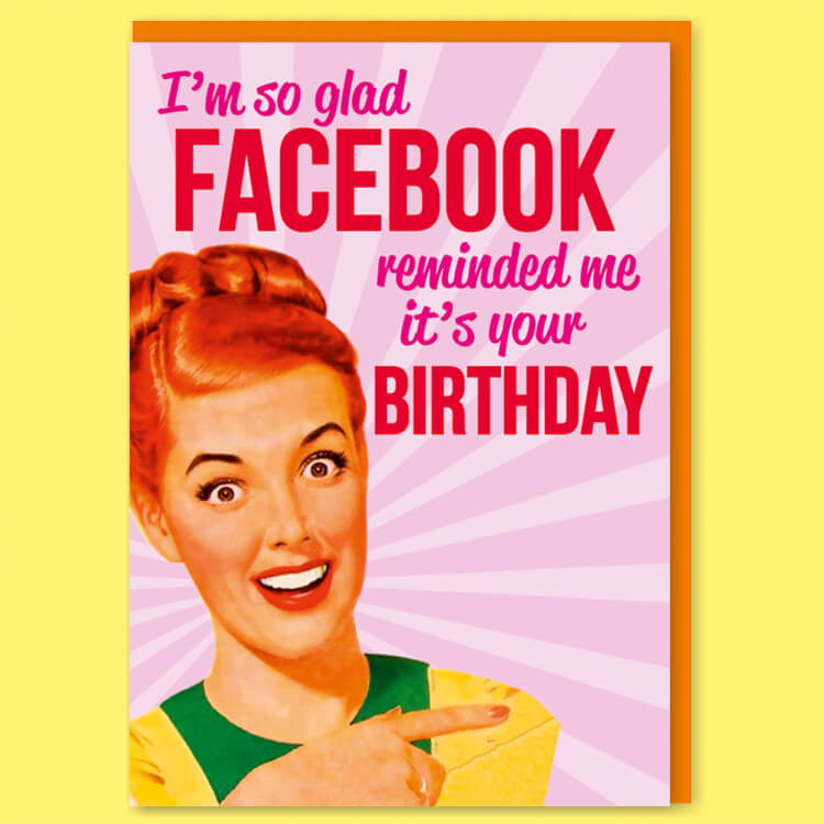 Face Book Reminded Me Card – Dean Morris Cards
