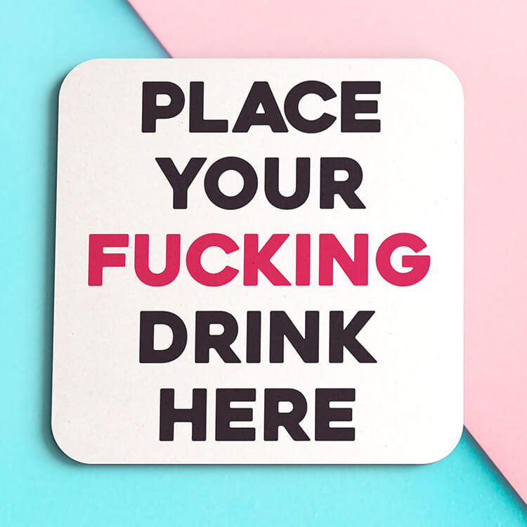 Place your drink here Coaster – Dean Morris Cards