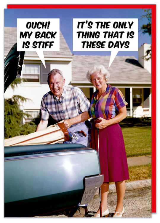 My back is stiff Card – Dean Morris Cards