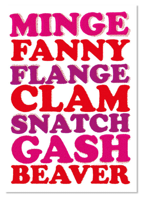 Minge Fanny Flange... Postcard – Dean Morris Cards