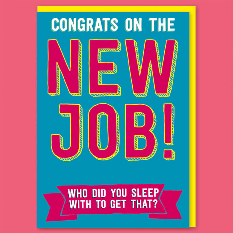 Congrats On The New Job! Congratulations Card – Dean Morris Cards